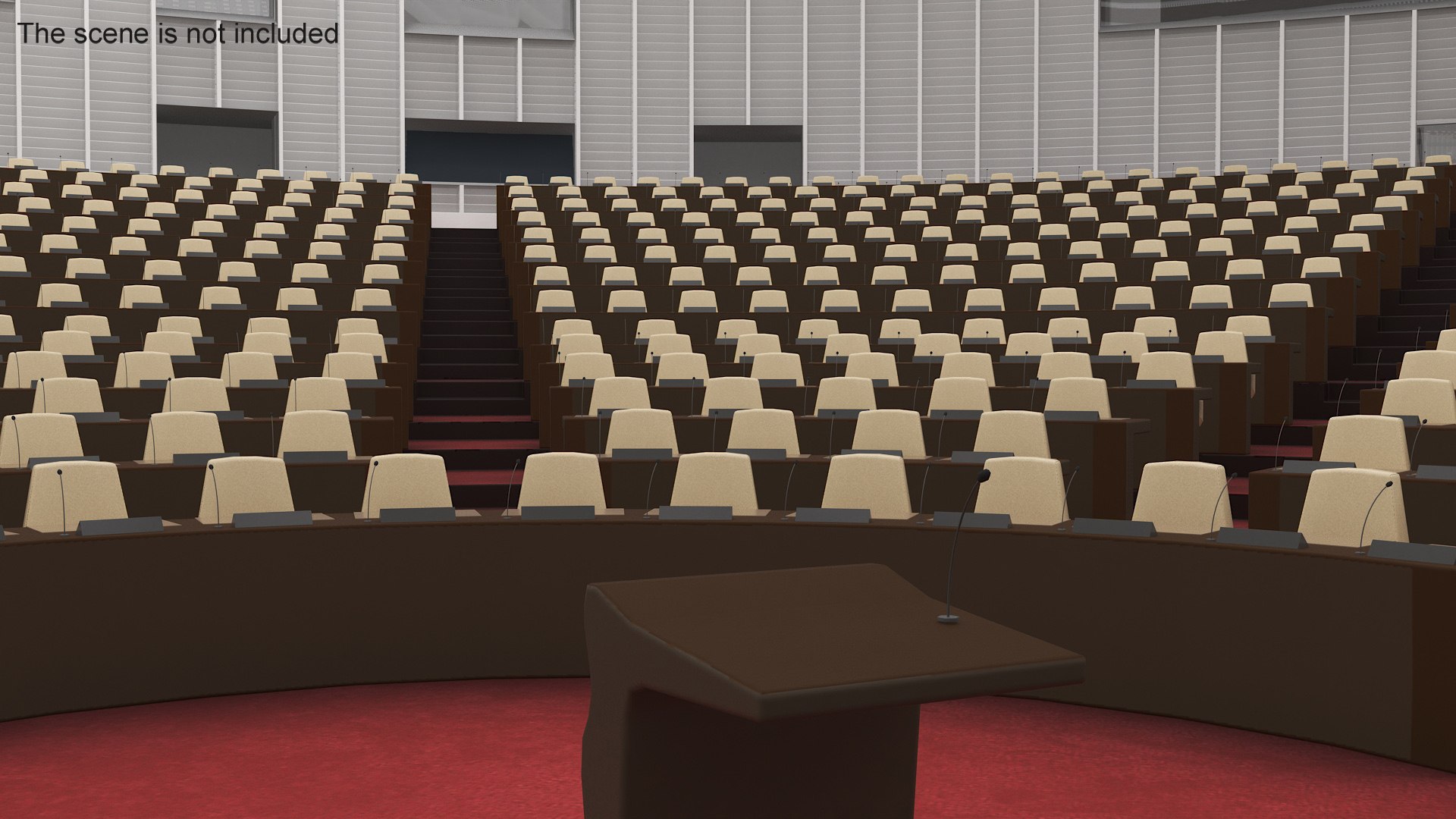 Amphitheater Conference Hall Seating Model - TurboSquid 2314071