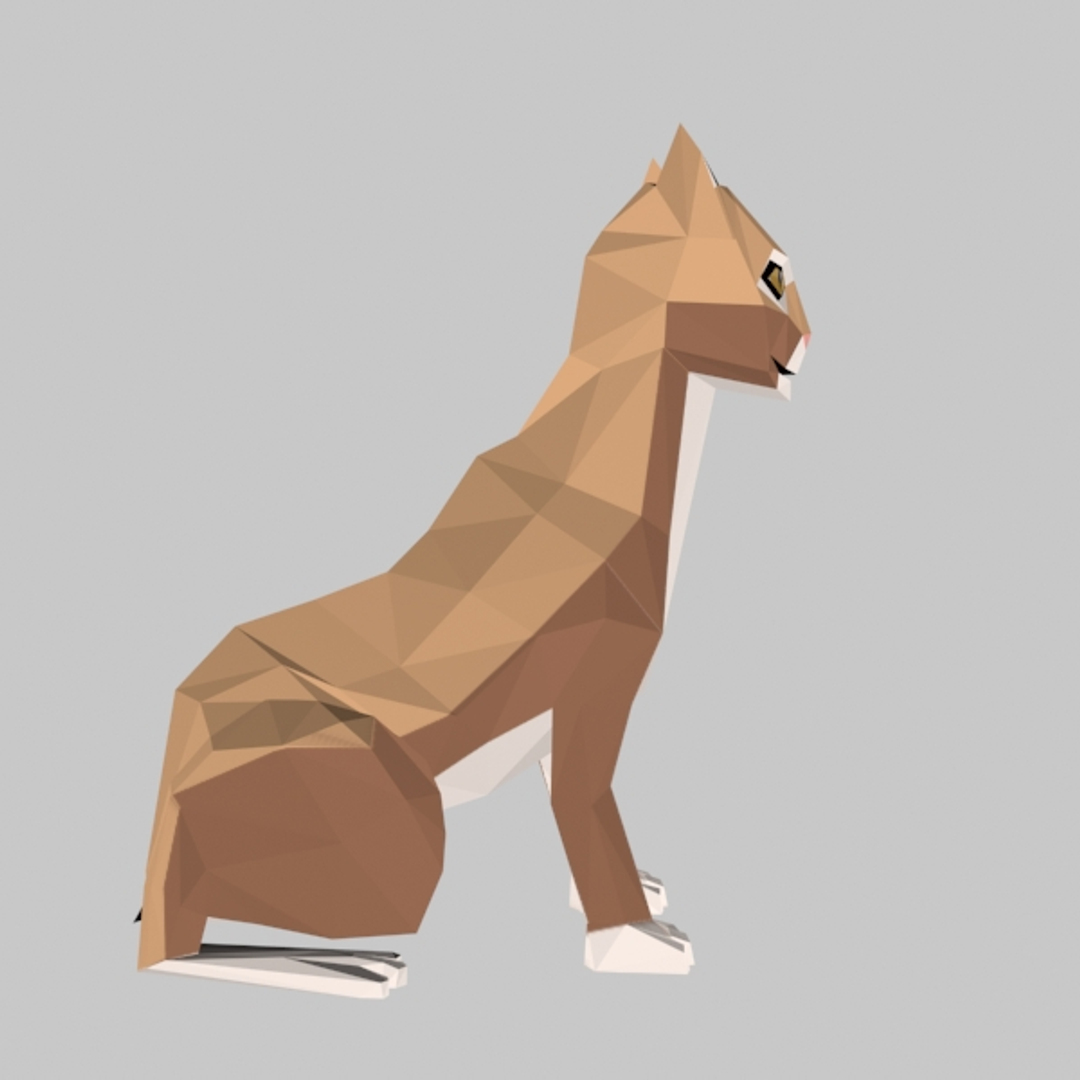 3d model cat bobcat