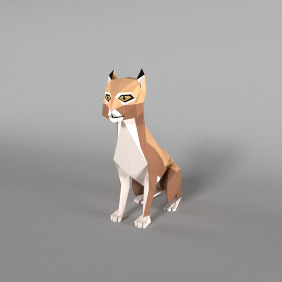 3d model cat bobcat