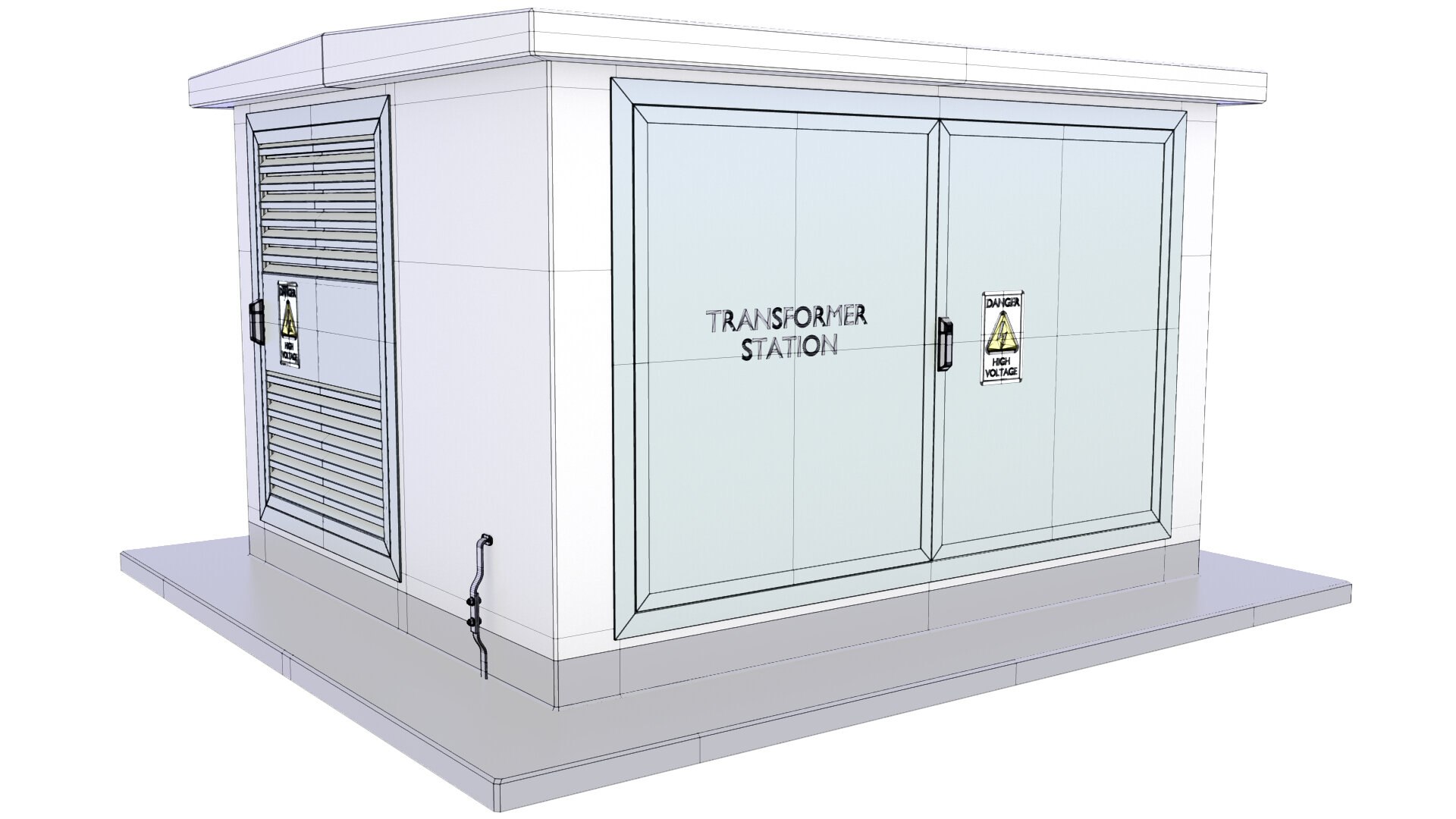 3D Concrete Transformer Station 14 - TurboSquid 2392905