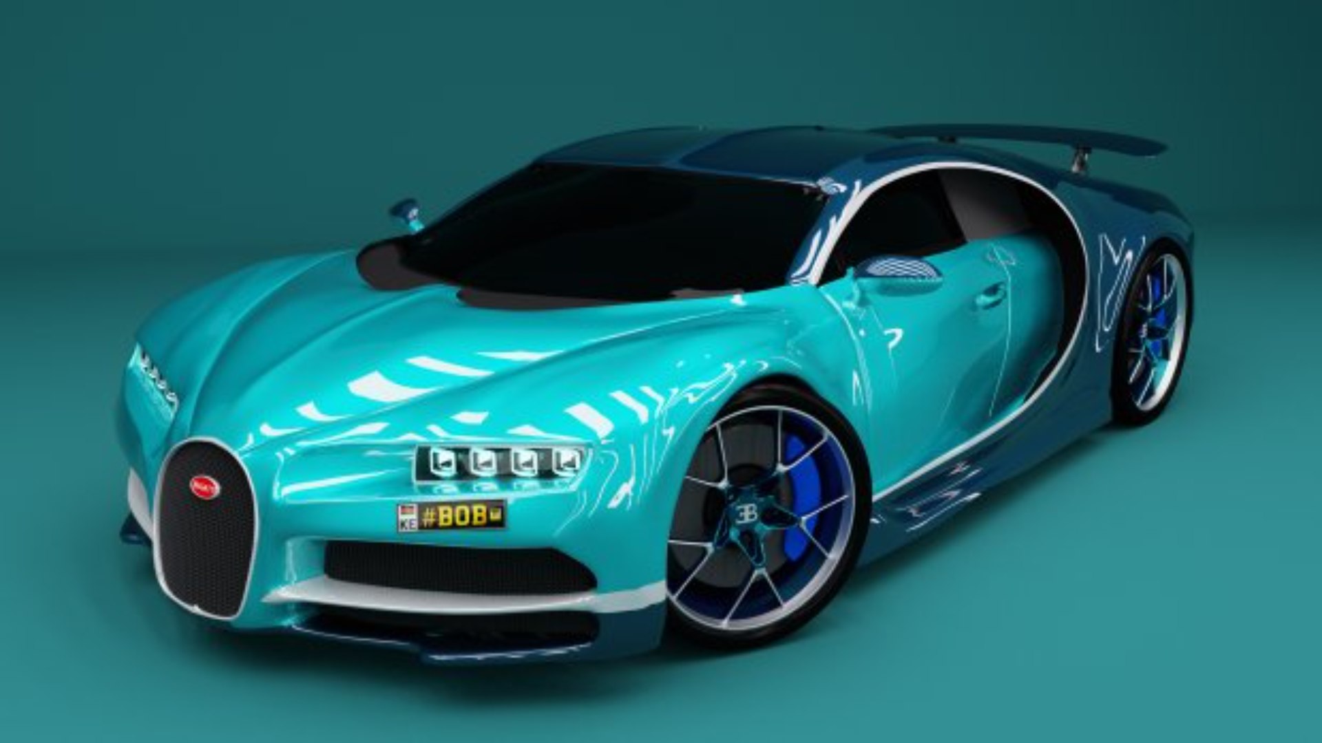 Blue Bugatti 3D Model - TurboSquid 1961390