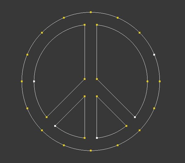 3d peace symbol