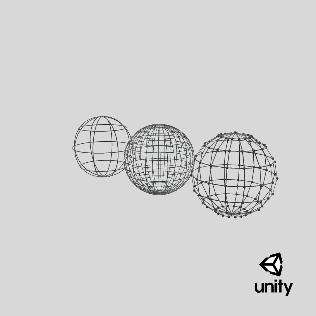 Wireframe Sphere Set 3D - TurboSquid 1801437