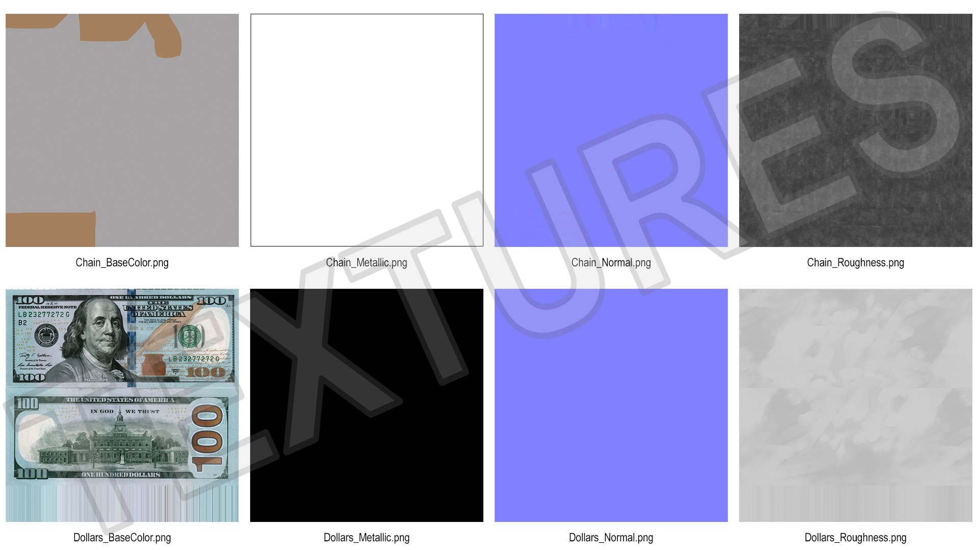 3D Chained Dollars - TurboSquid 2269705