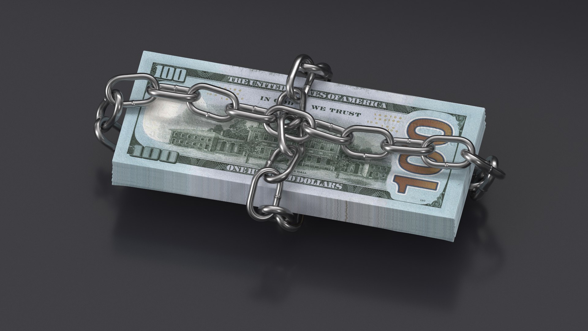 3D Chained Dollars - TurboSquid 2269705