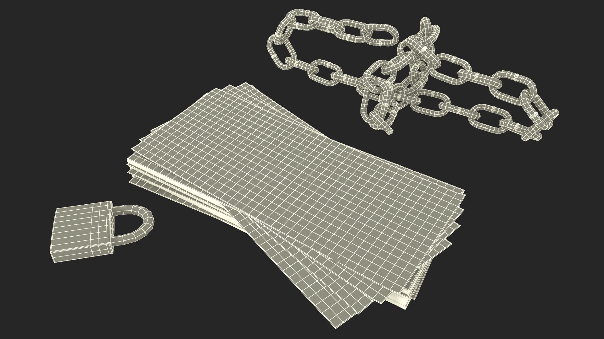 3D Chained Dollars - TurboSquid 2269705