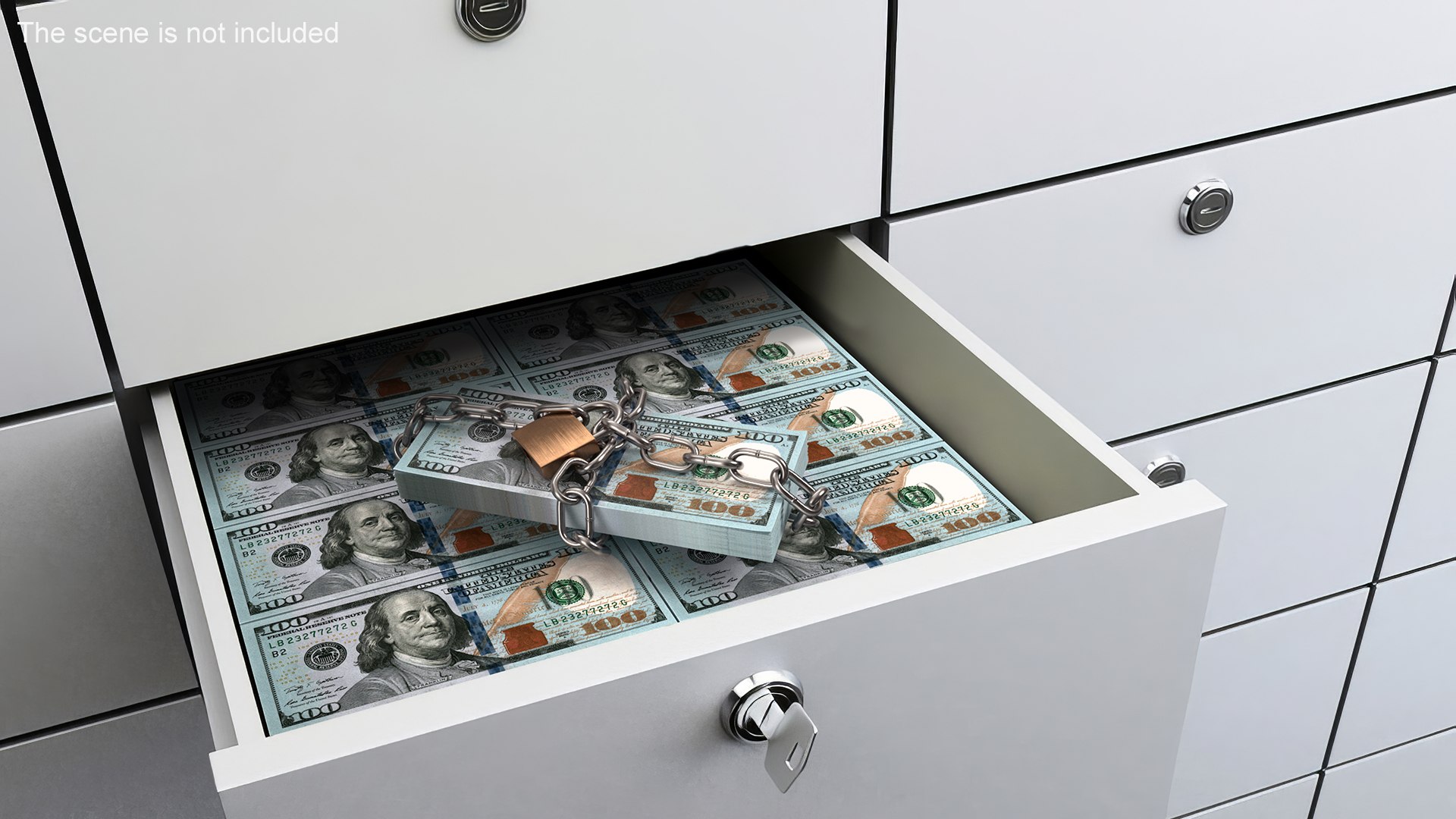 3D Chained Dollars - TurboSquid 2269705