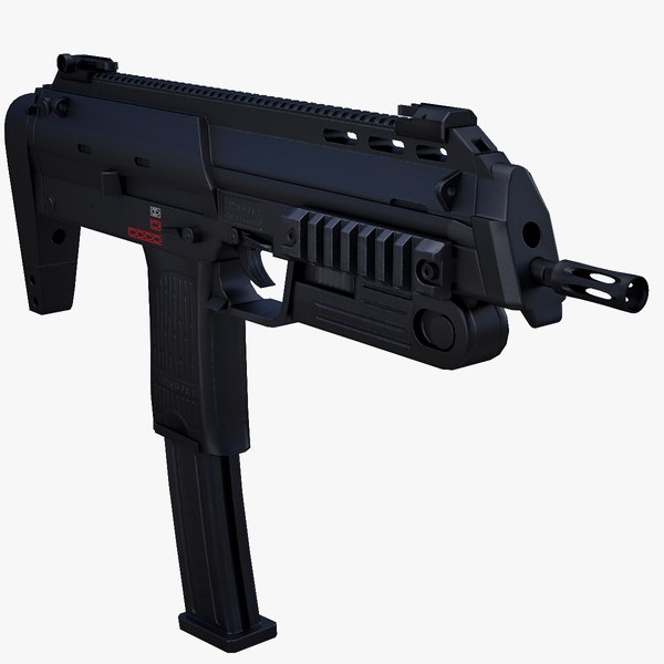 3d mp7a1 rigged model