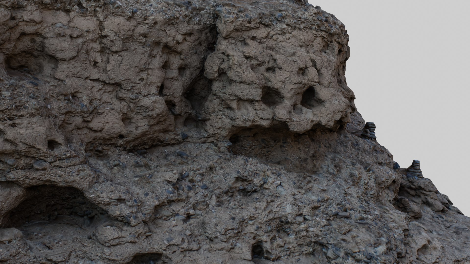 Riverbed Canyon Cliff Scan 02 3D Model - TurboSquid 2051298