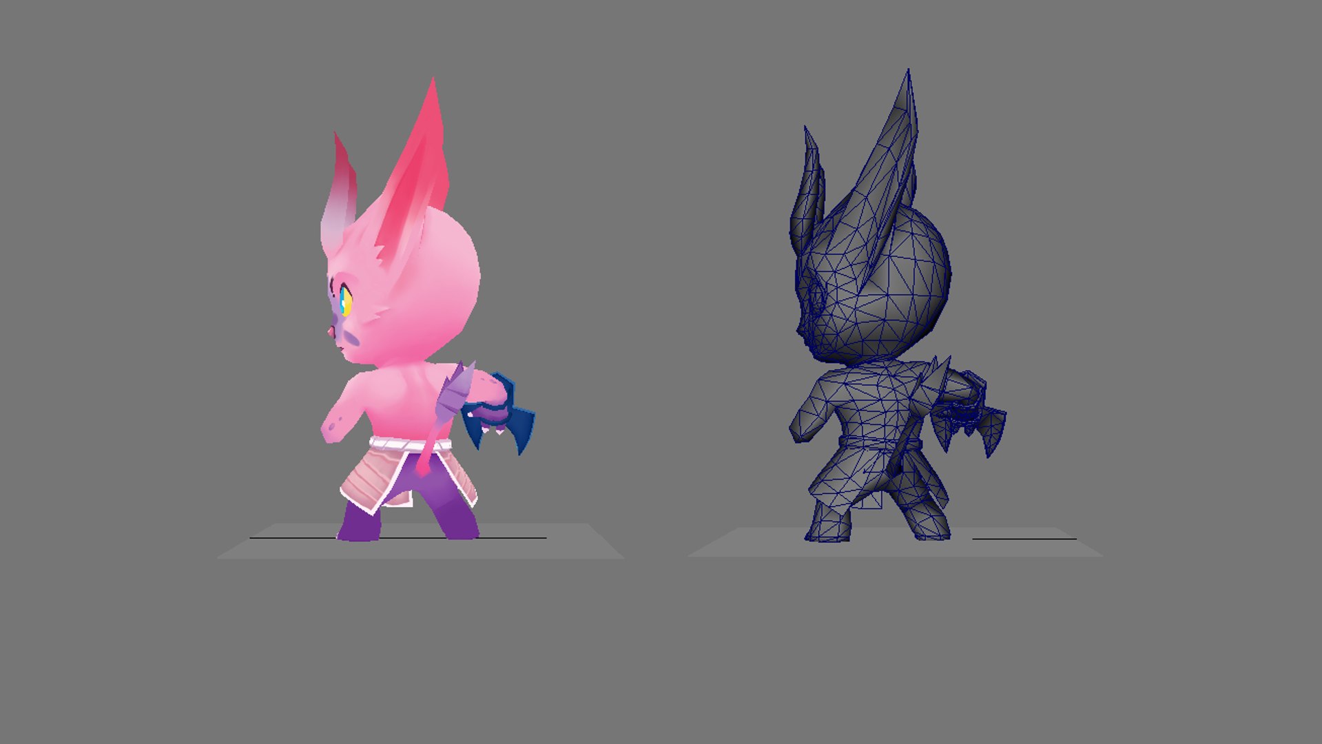 2 Animations 3d Model