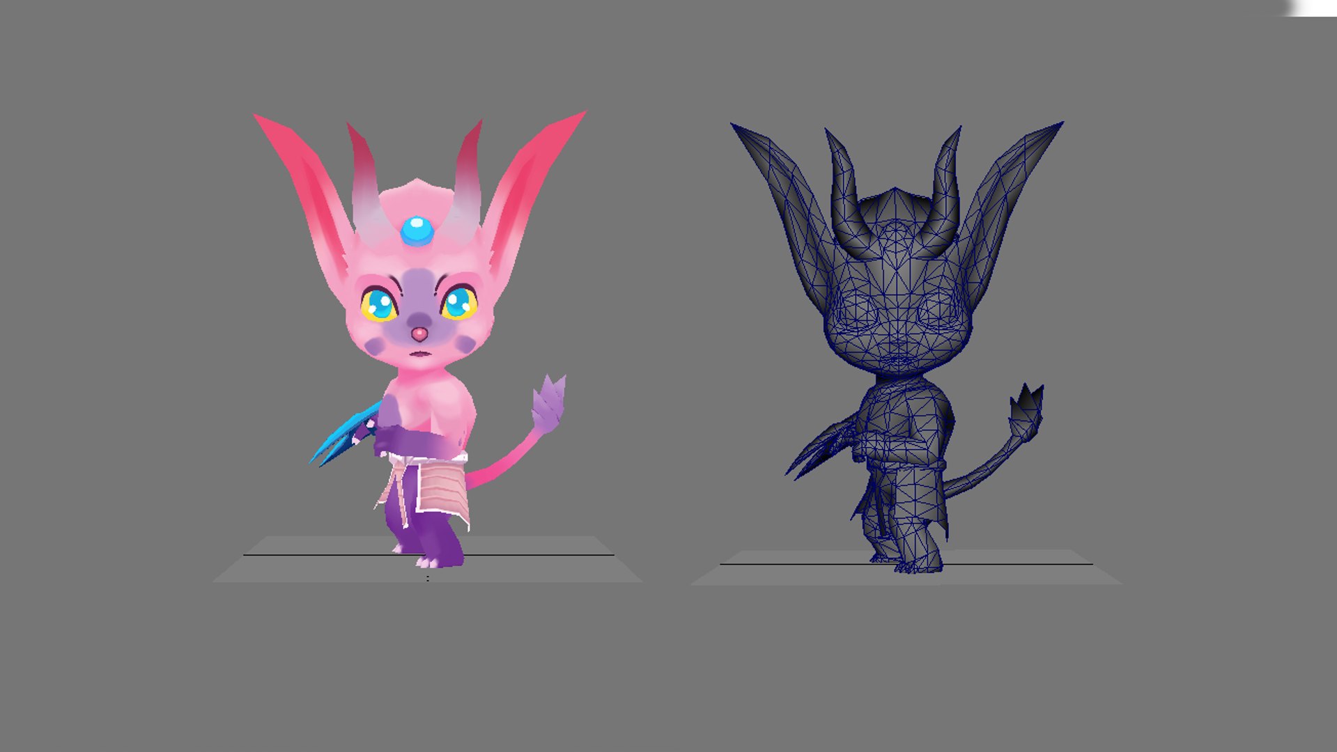 2 Animations 3d Model