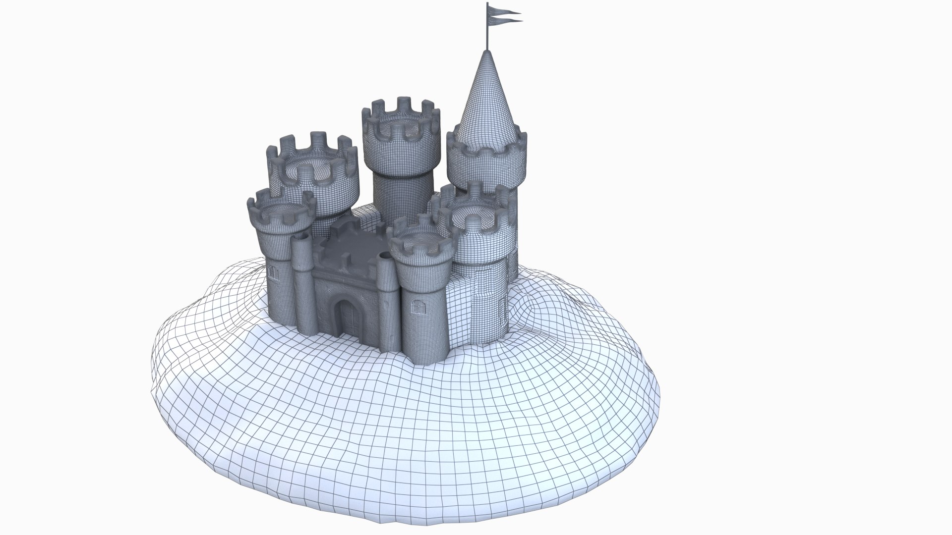 3D Sand Castle Model - TurboSquid 2407192