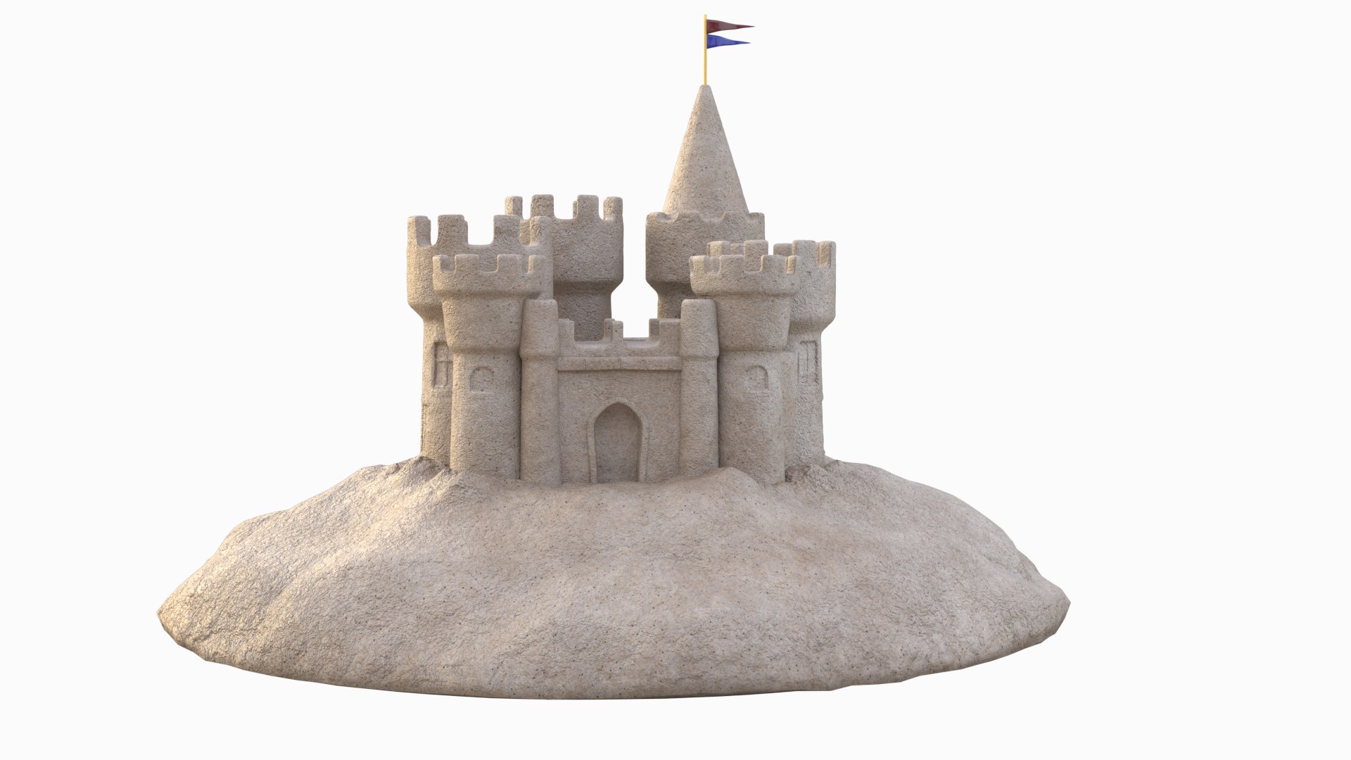 3D Sand Castle Model - TurboSquid 2407192