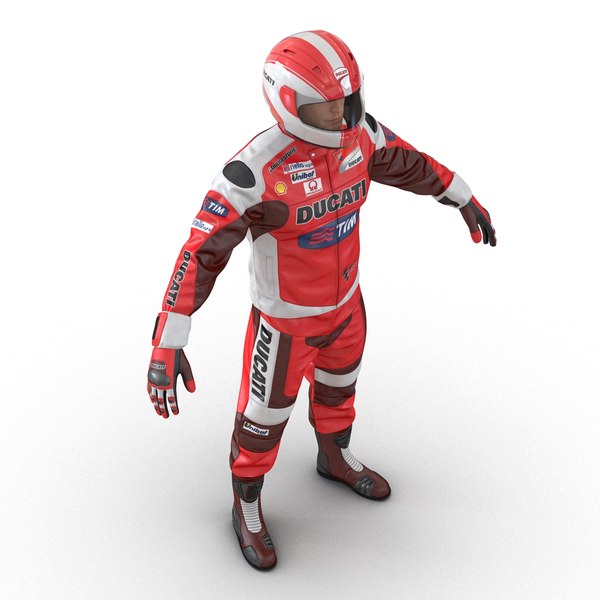 motorcycle rider 2 rigged 3d model