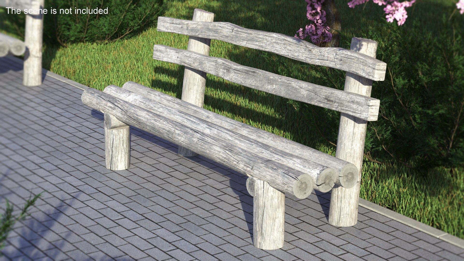 Rustic Wooden Old Bench 3D Model - TurboSquid 2112305
