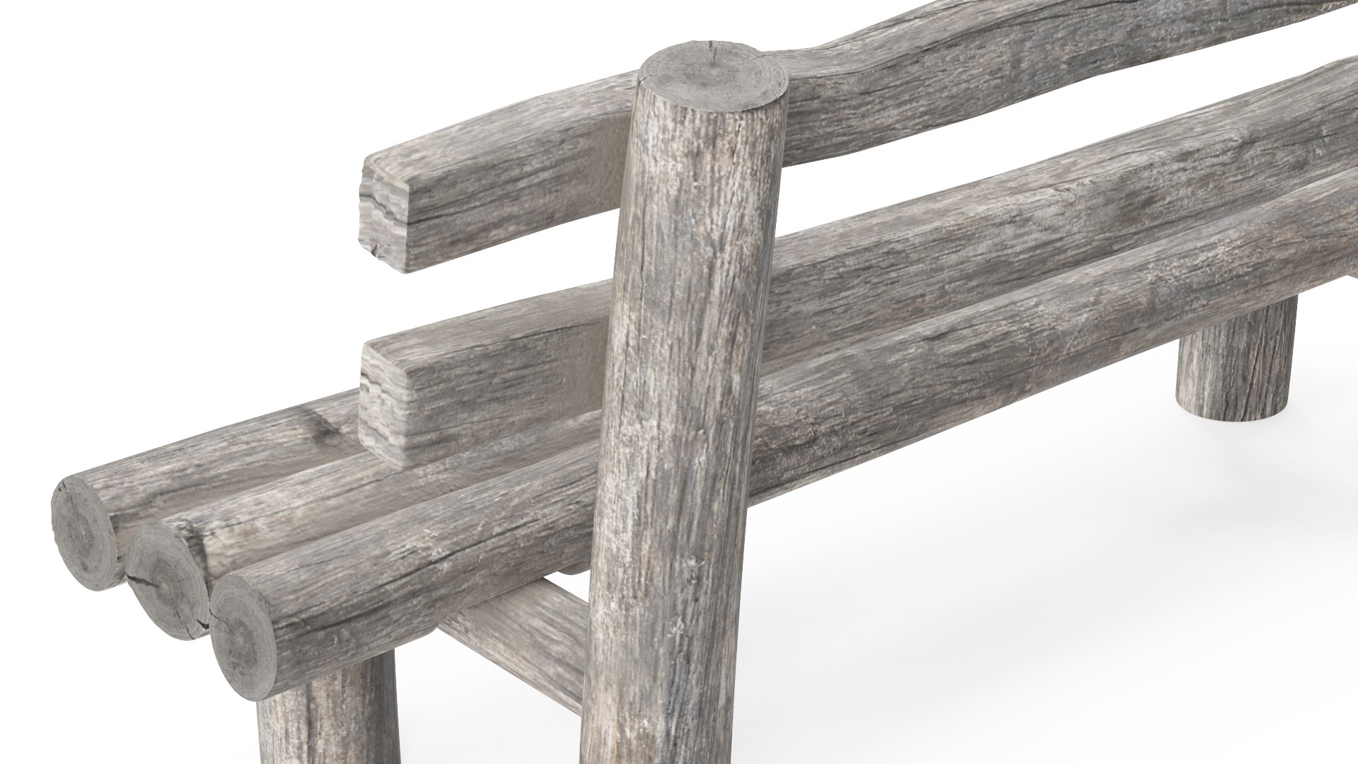 Rustic Wooden Old Bench 3D Model - TurboSquid 2112305
