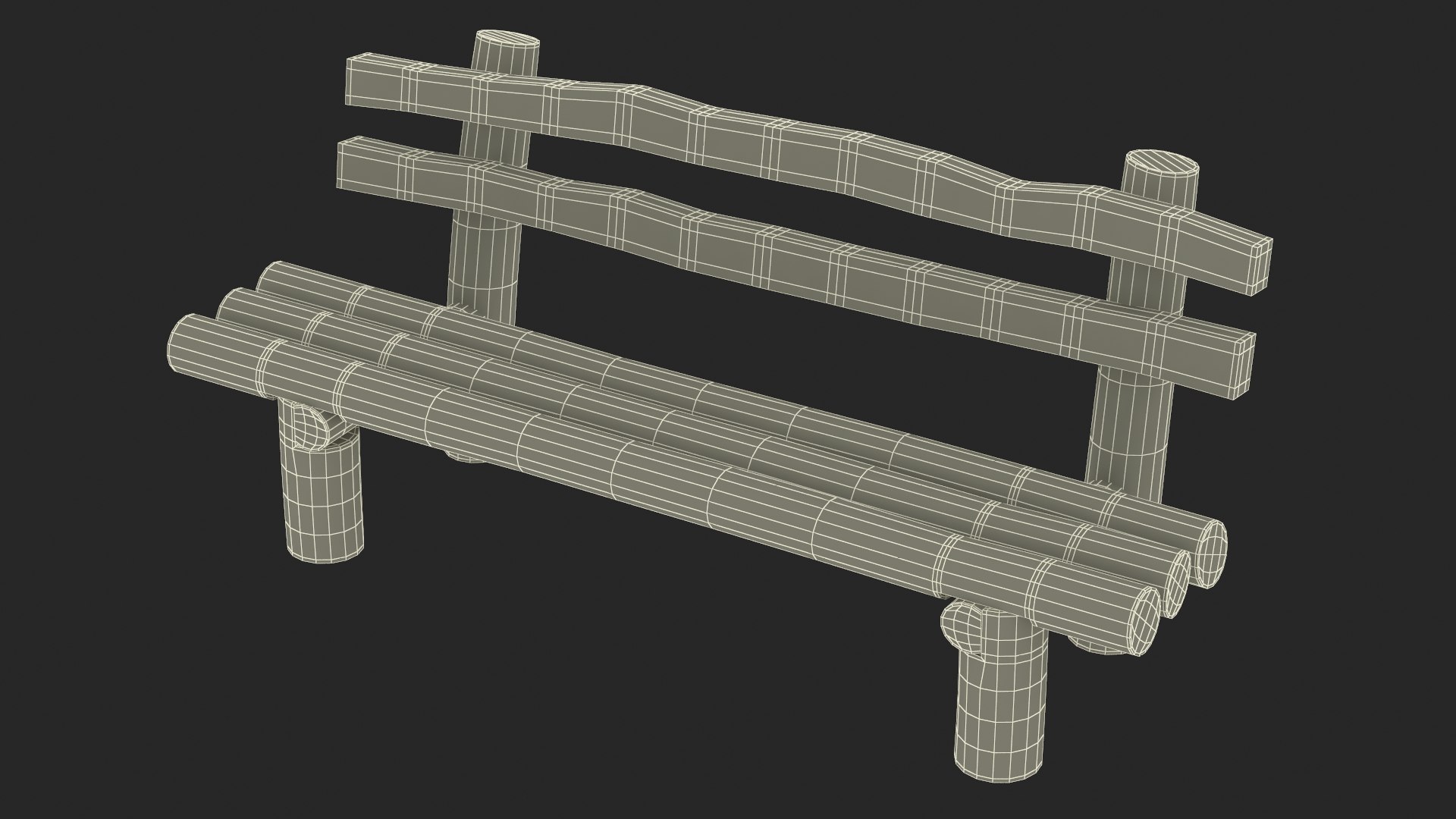 Rustic Wooden Old Bench 3D Model - TurboSquid 2112305