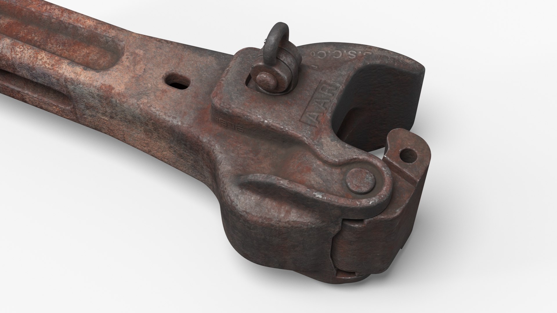 3D Railroad Coupler AAR Type E Rusty - TurboSquid 2307838