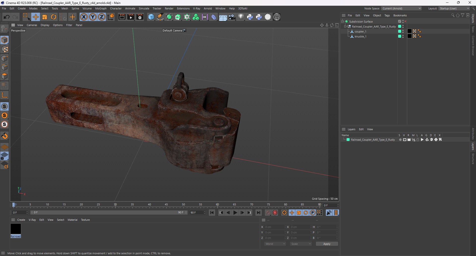 3D Railroad Coupler AAR Type E Rusty - TurboSquid 2307838