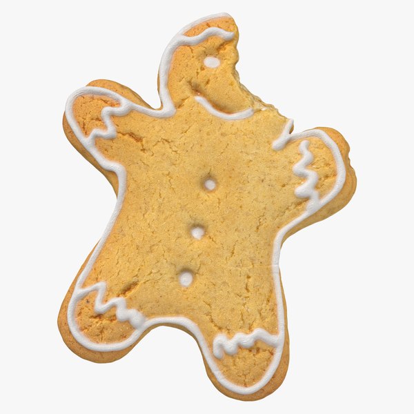 Gingerbread Man Cookie 02 Bitten3D模型 - TurboSquid 2052819