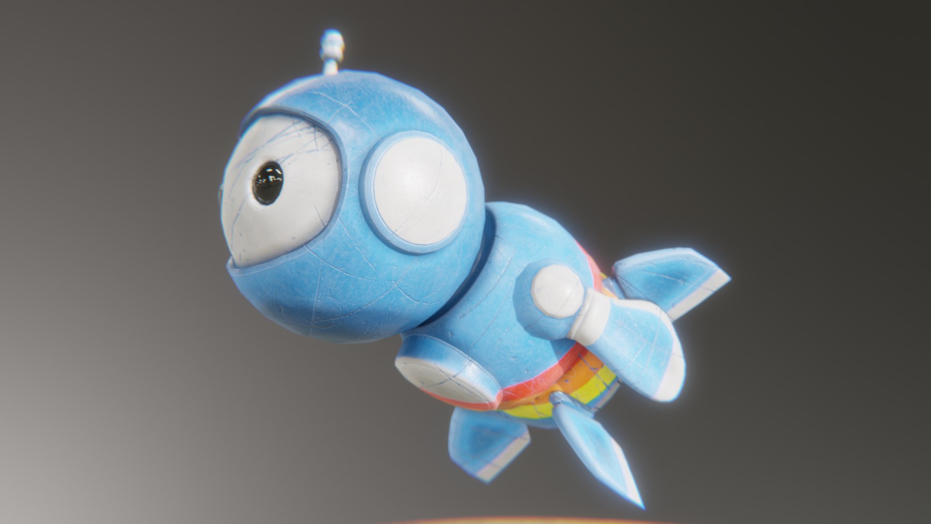 3D Retrobot Sky Paint Version - Technology Mascot - App And Game Ready Model - TurboSquid 1858264