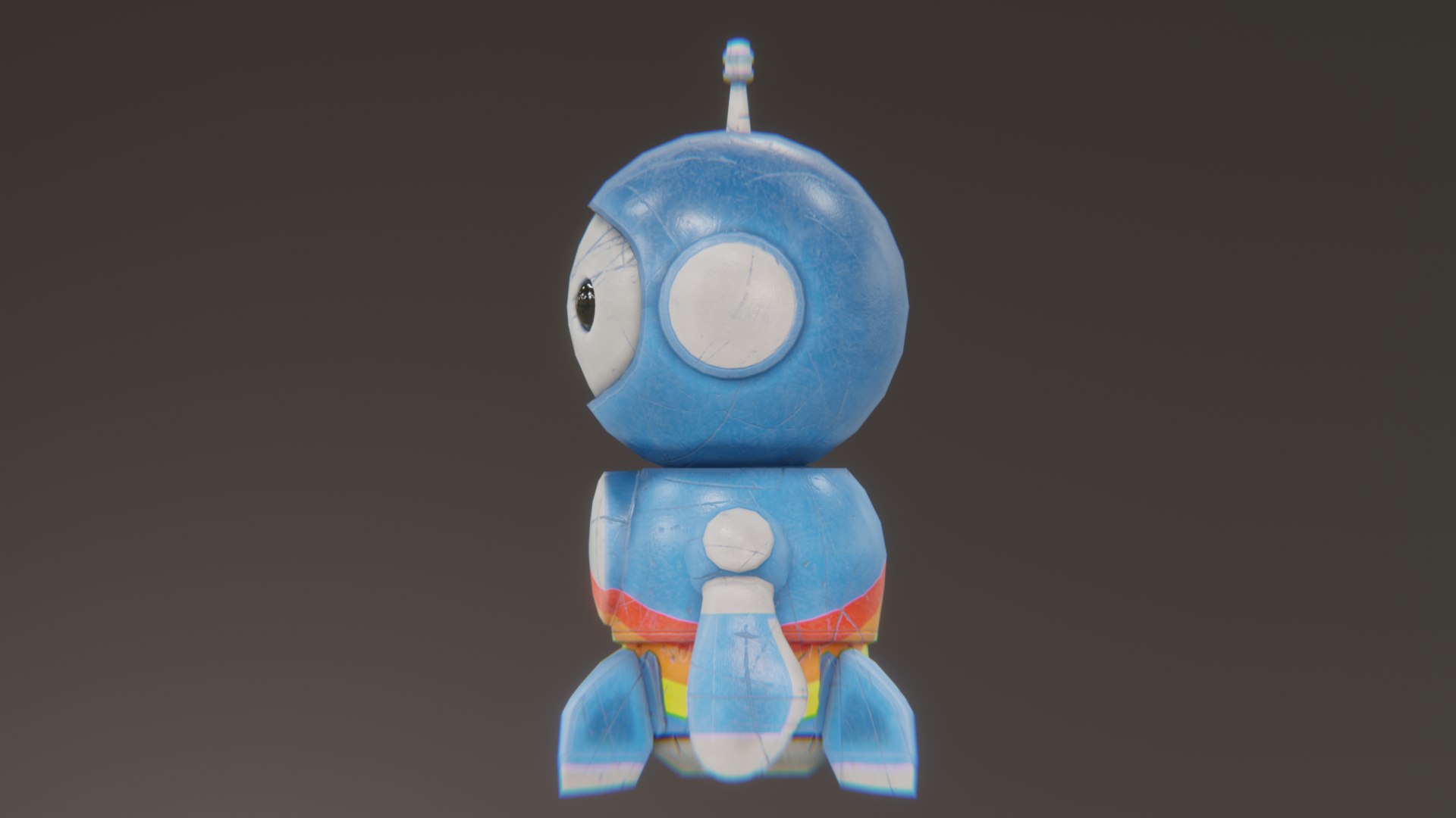 3D Retrobot Sky Paint Version - Technology Mascot - App And Game Ready Model - TurboSquid 1858264
