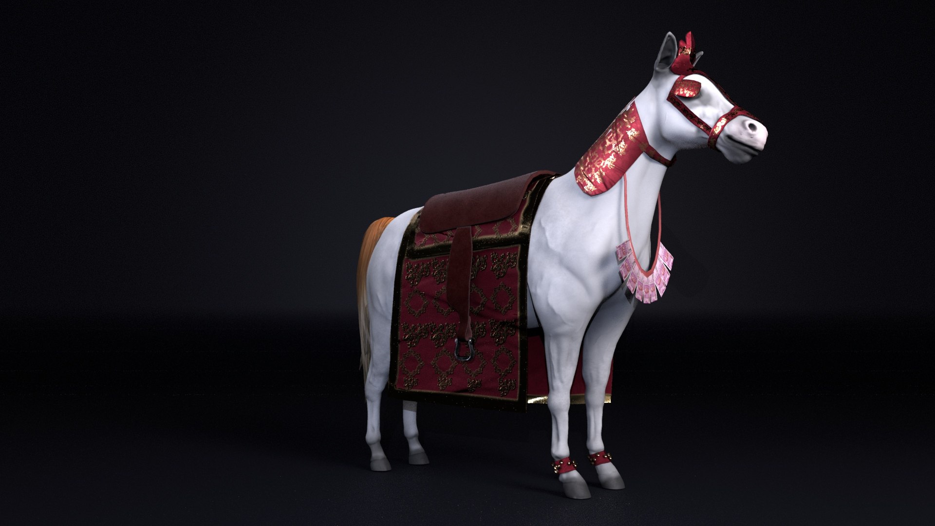 3D Indian Wedding Horse Rigged Model - TurboSquid 1617759