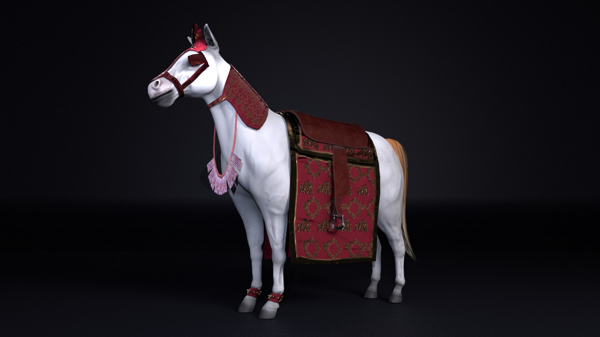 3D Indian Wedding Horse Rigged Model - TurboSquid 1617759