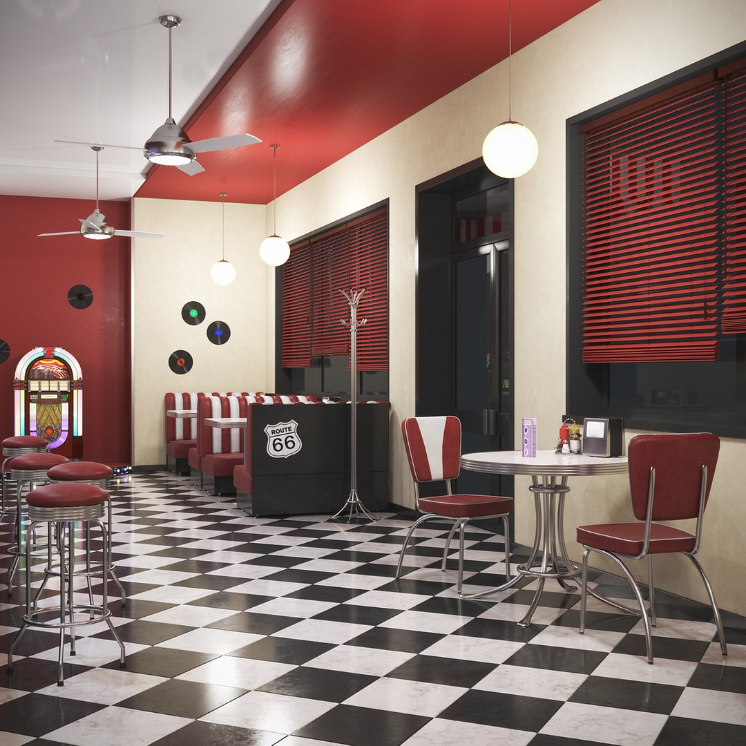 3D Diner Cafe - TurboSquid 2282309