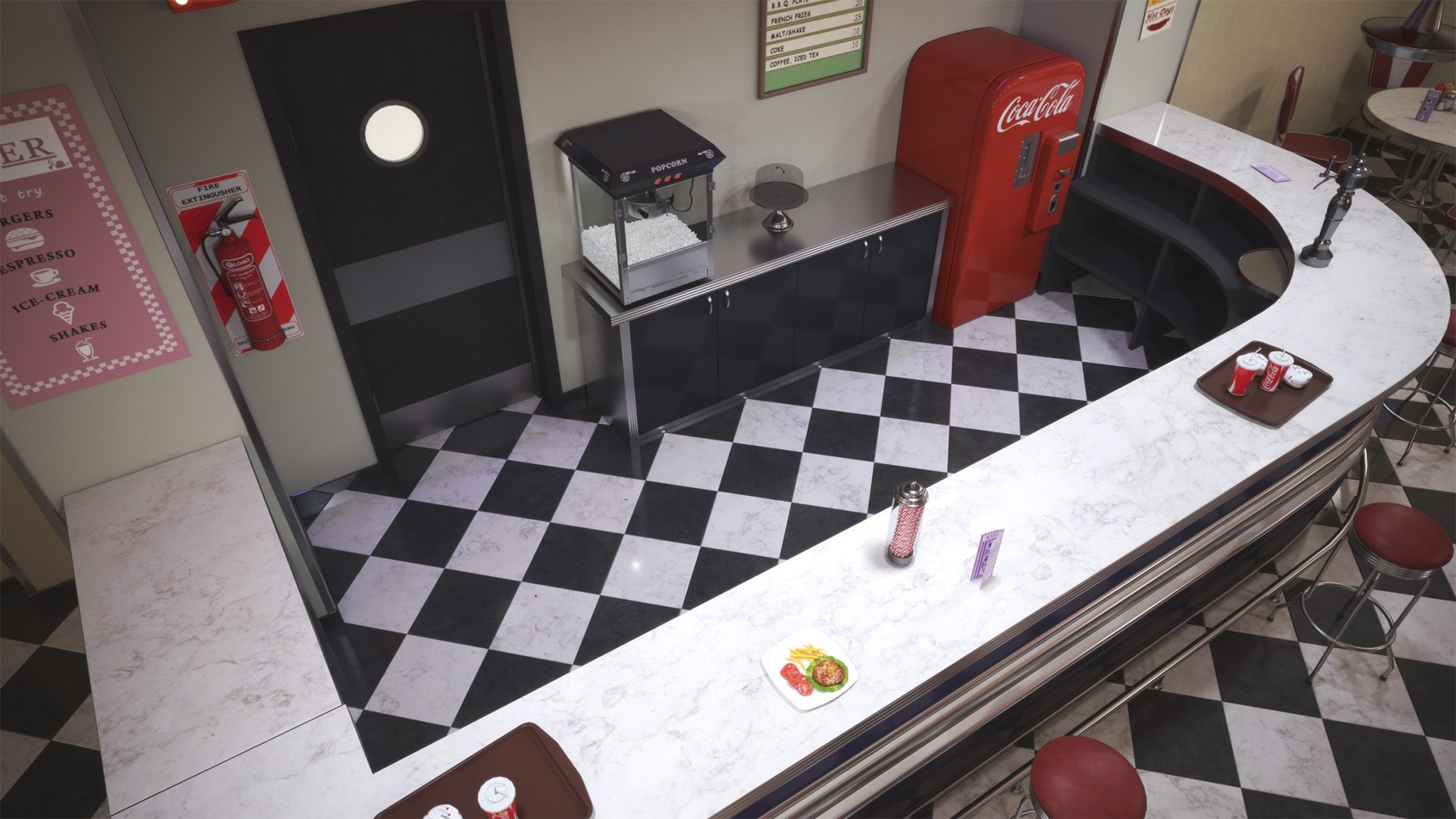 3D Diner Cafe - TurboSquid 2282309