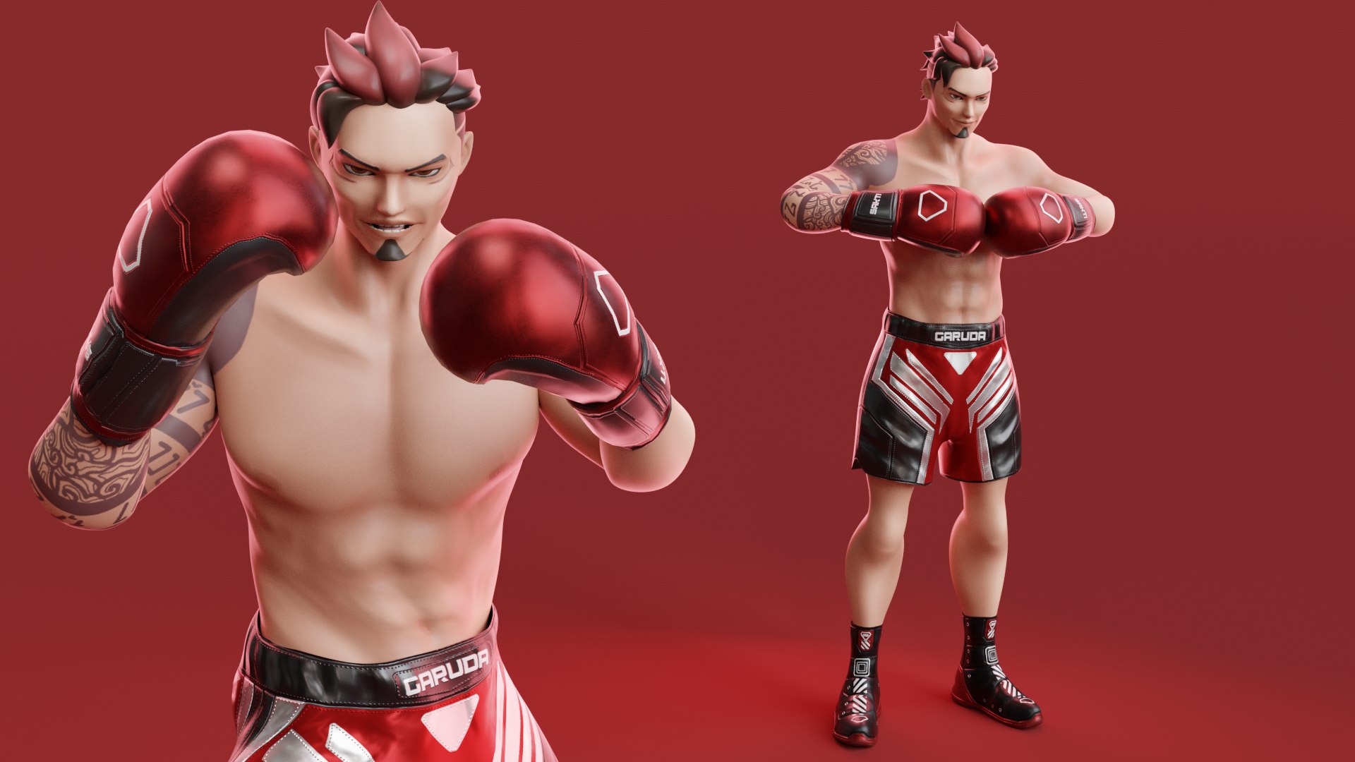 Low Poly Boxer - MMA Fighter - Sakti Model - TurboSquid 2060140
