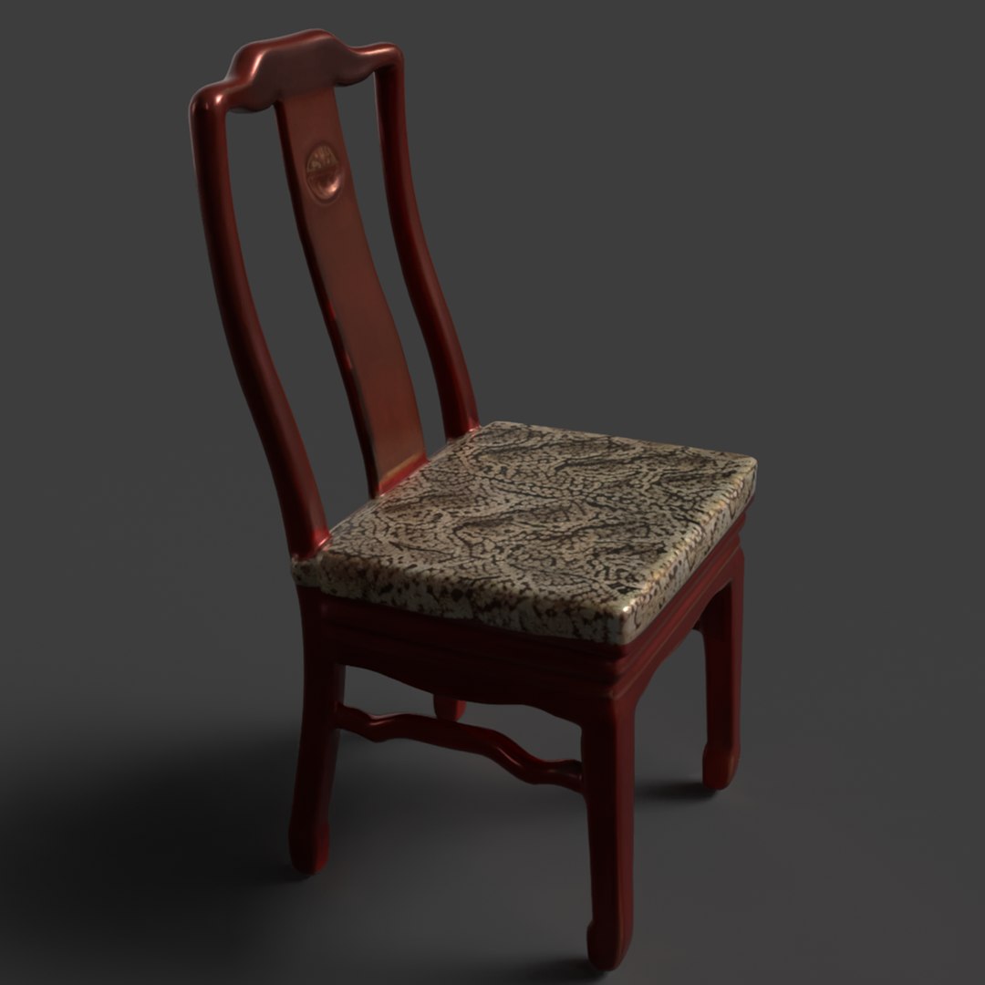 Chinese Wooden Chair 3D Model - TurboSquid 2310623