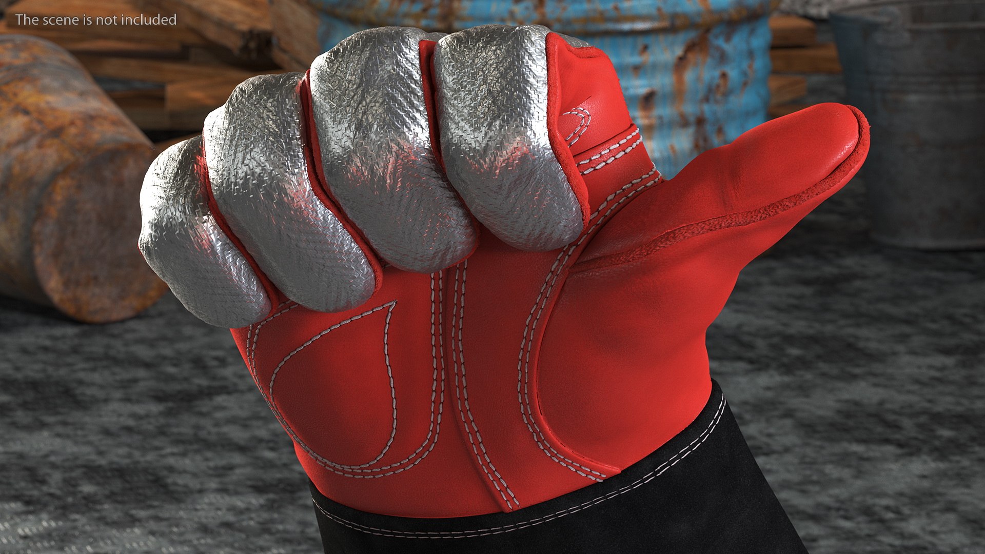 3D Model Rigged Heavy Duty Safety Gloves Collection For Modo ...
