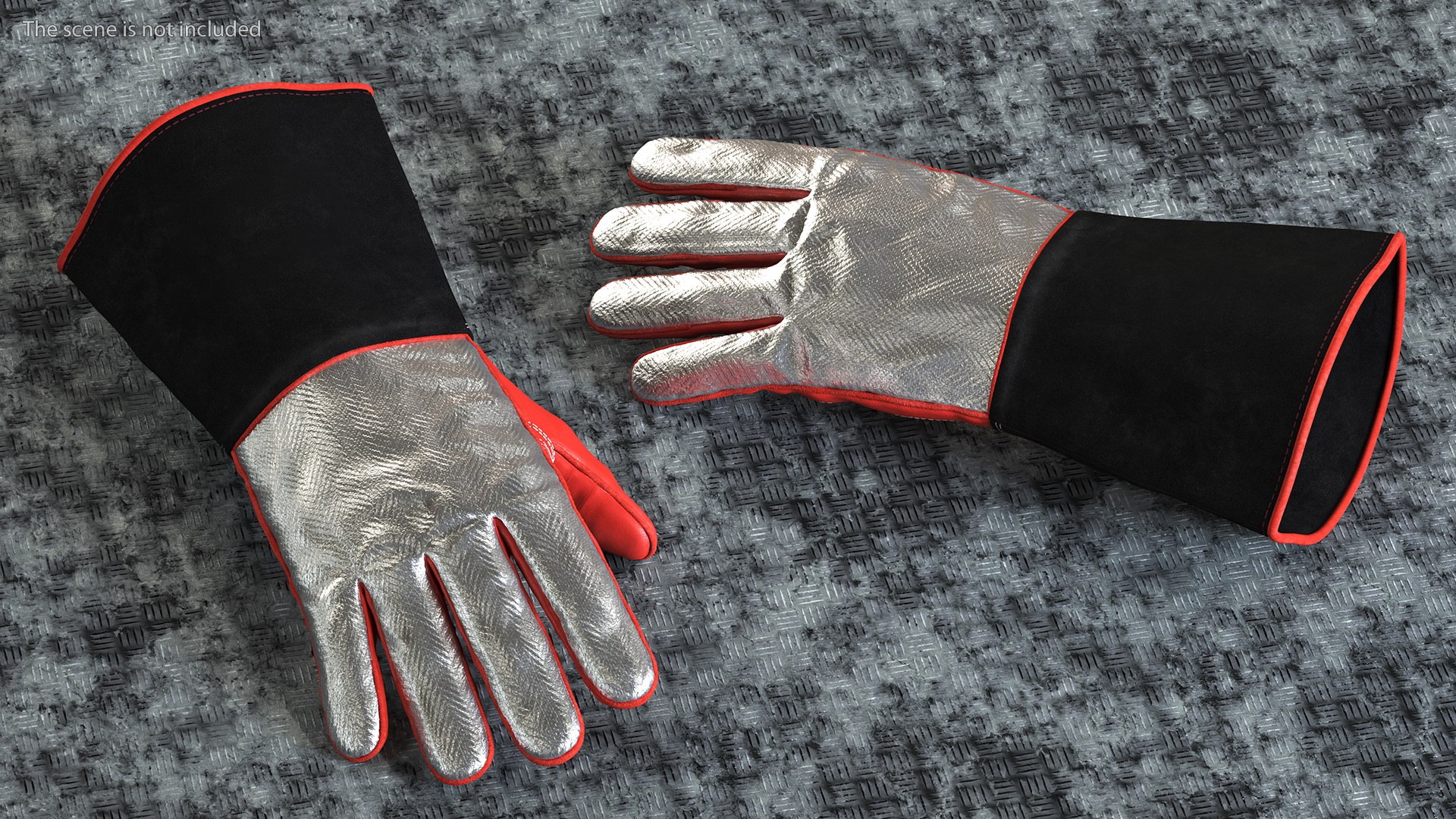 3D Model Rigged Heavy Duty Safety Gloves Collection For Modo ...