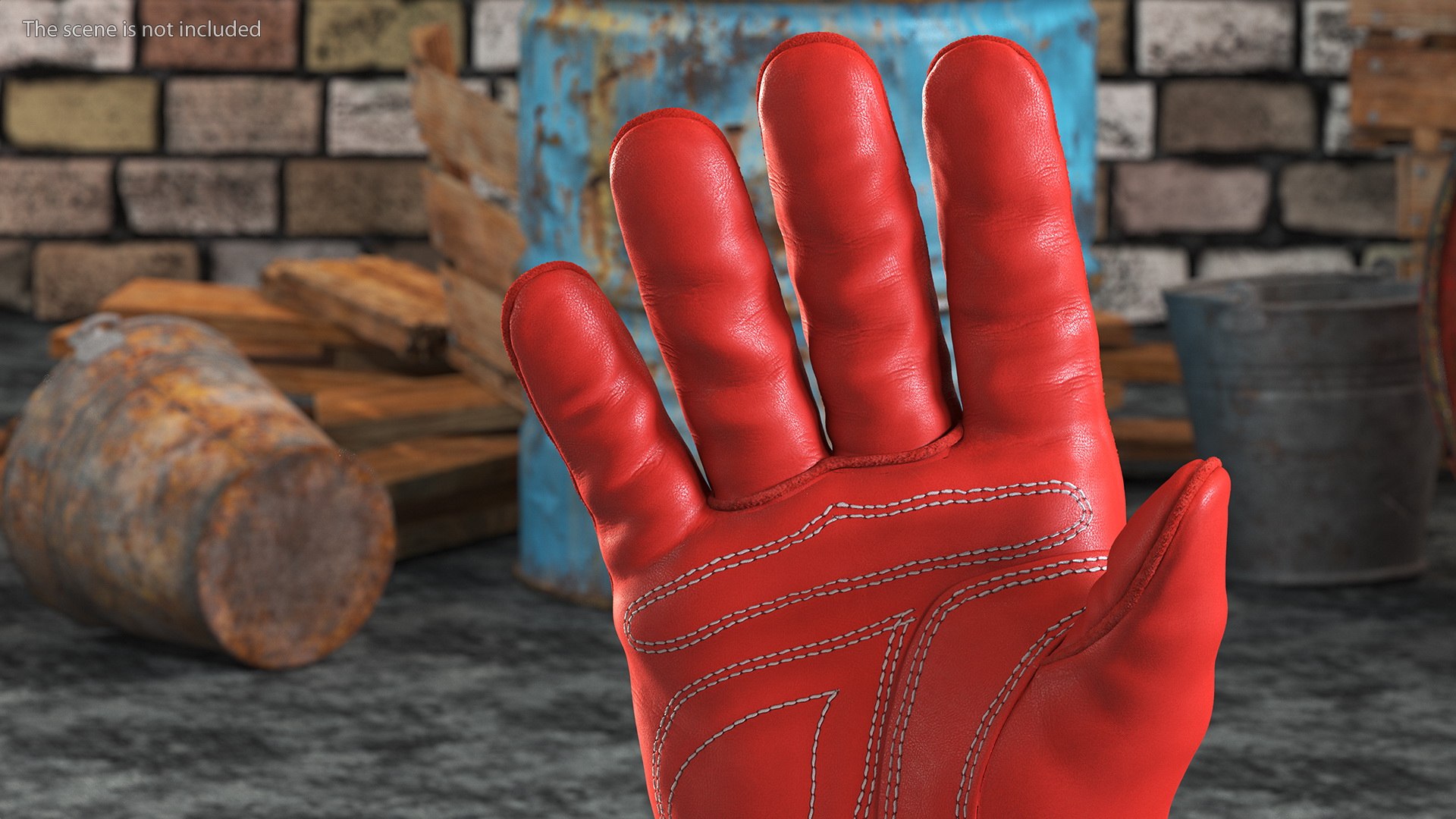 3D Model Rigged Heavy Duty Safety Gloves Collection For Modo ...
