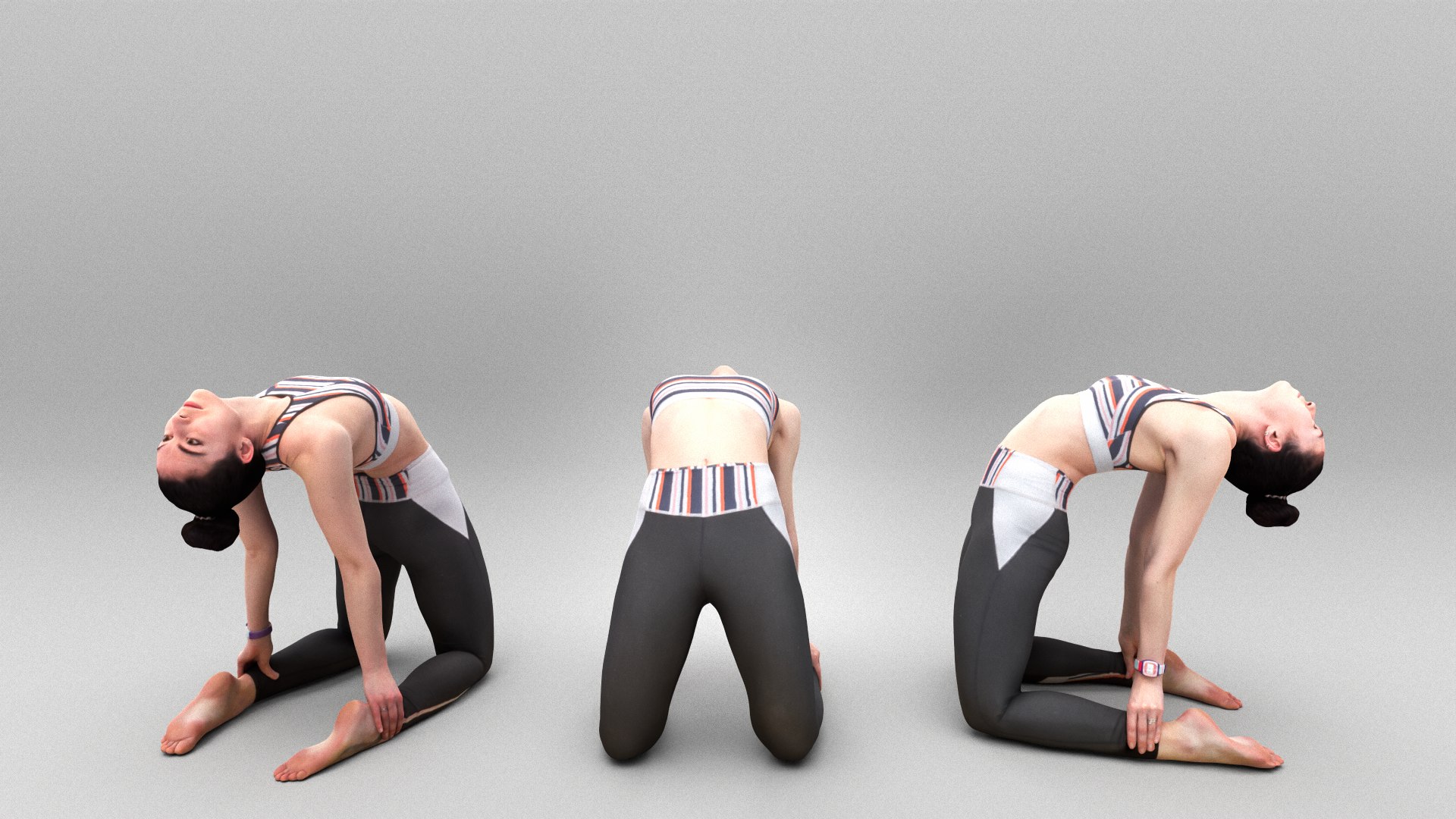 3D Fitness woman stretching in gym 438 model - TurboSquid 2183925