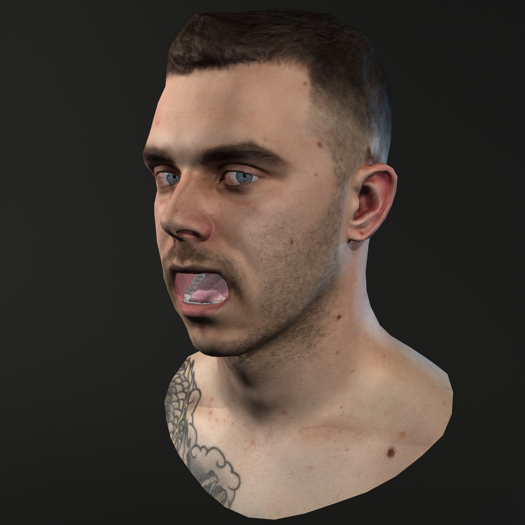 3D Male Head - Steven - TurboSquid 1251304