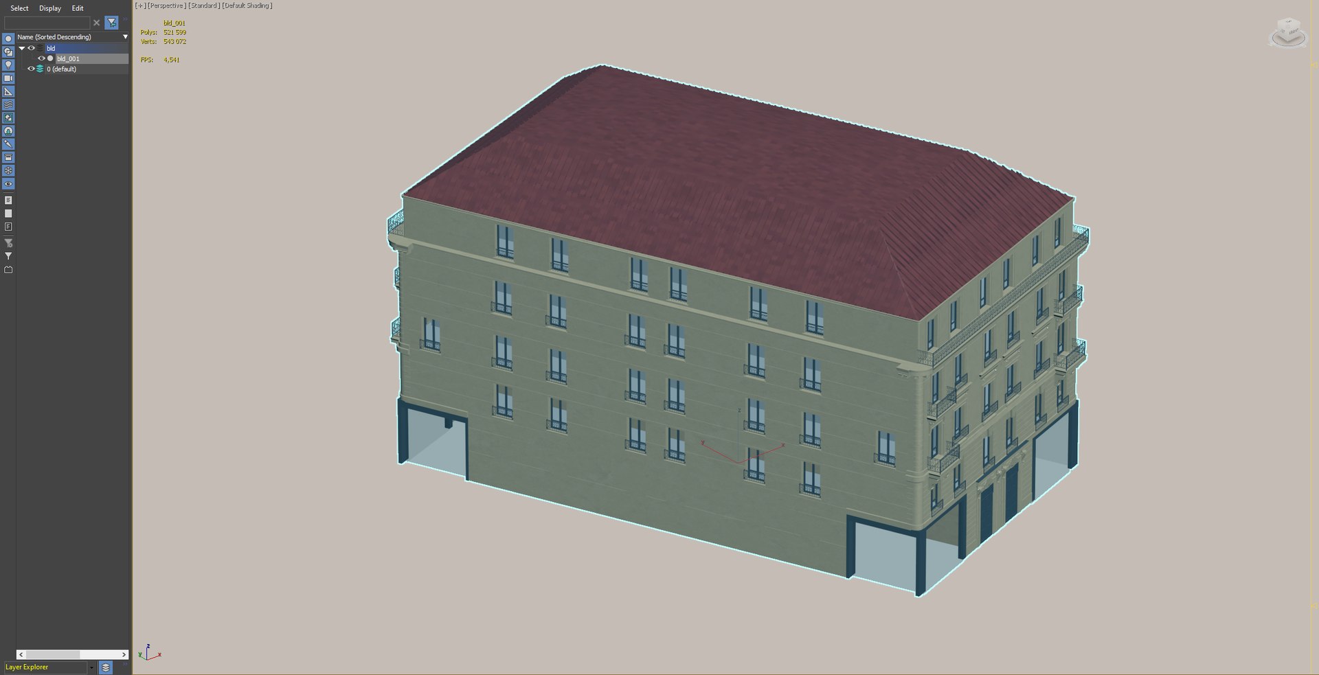 3D Residential Five-storey City Building 3d Model - TurboSquid 1719615