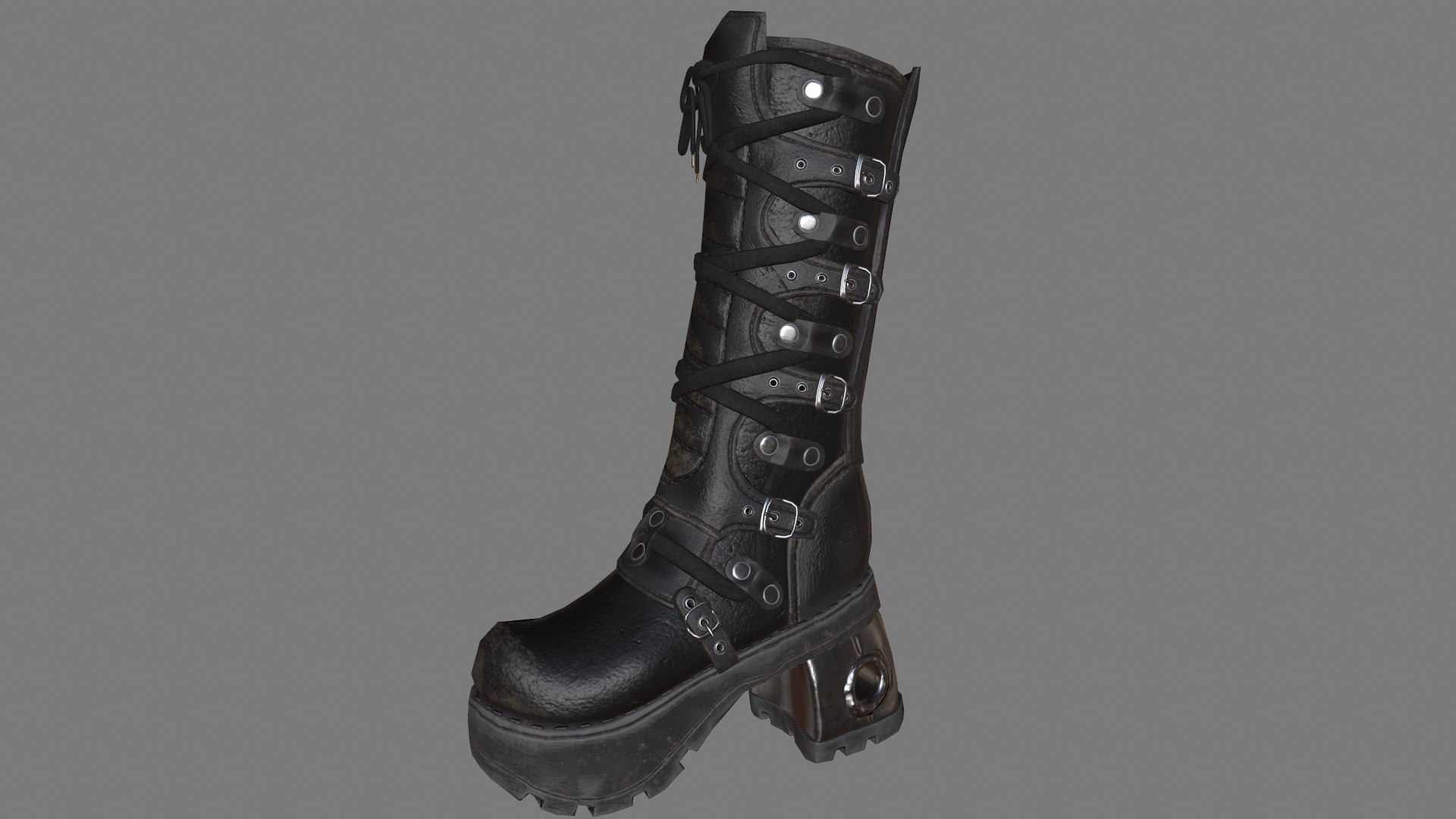 Gothic Boot 3d Model