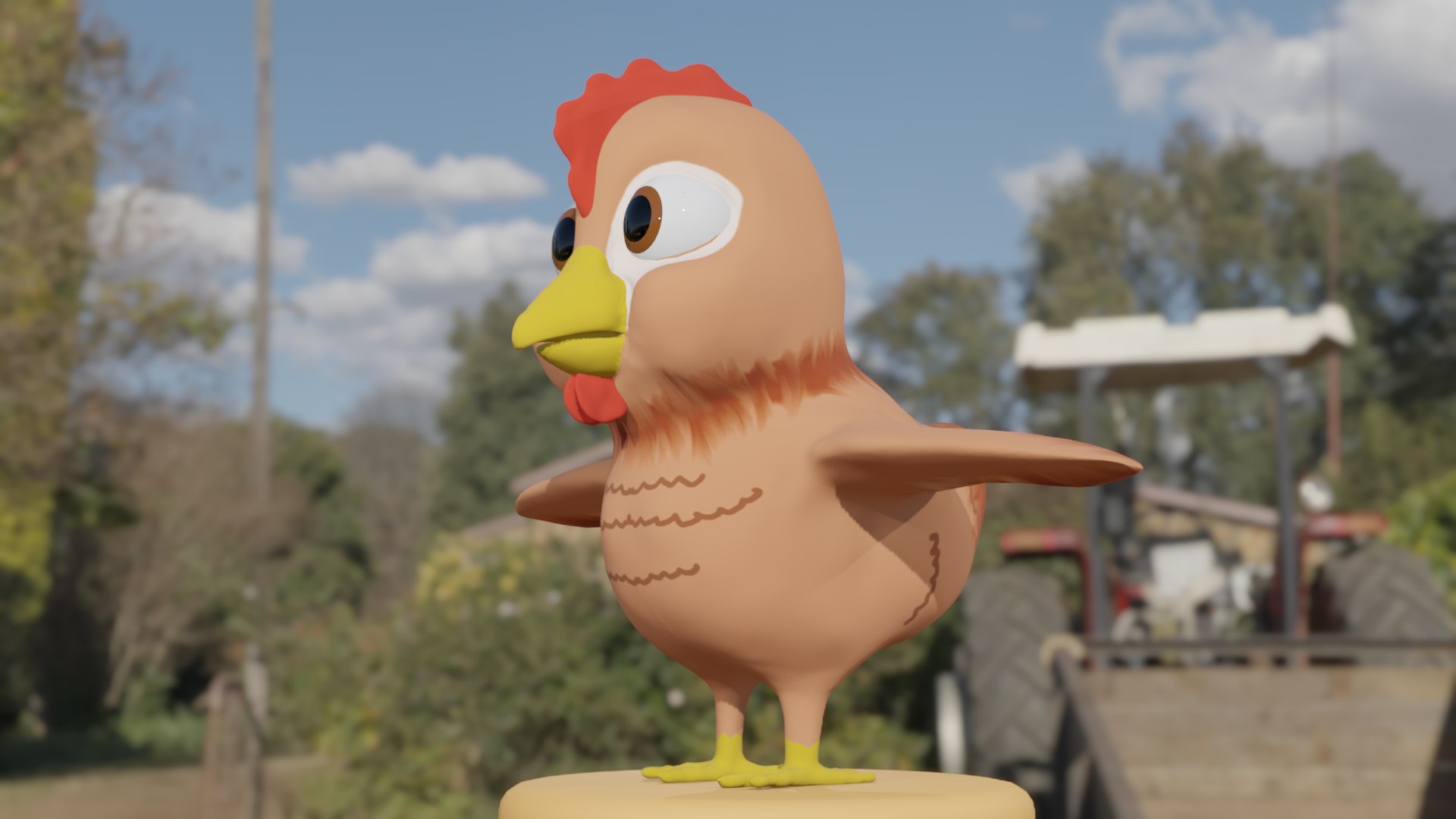 3D Chicken Pia - No Rig - TurboSquid 2340101