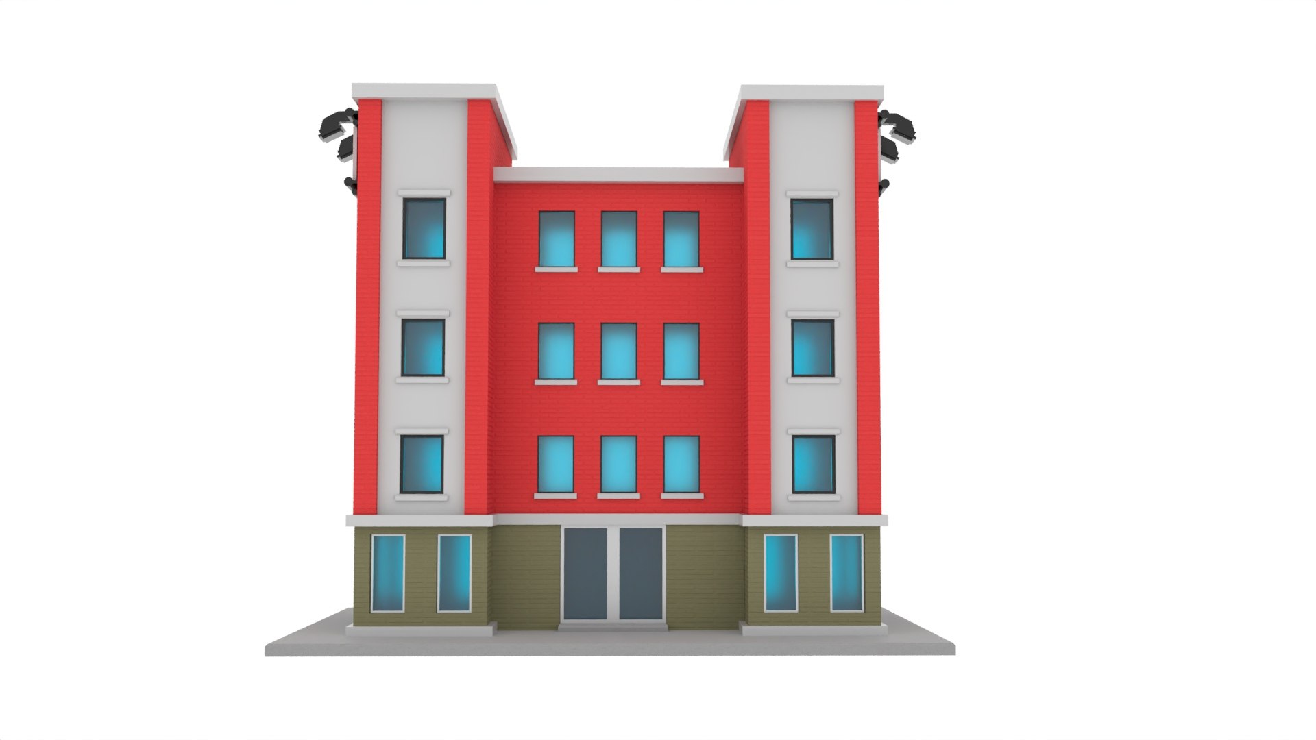 Toon Building 7 3D Model - TurboSquid 2292595