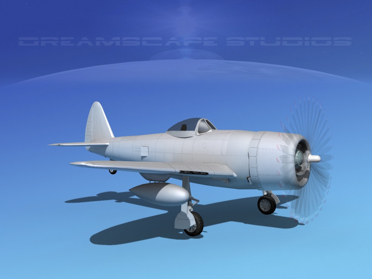 3d Thunderbolt Fighters Bomber Model