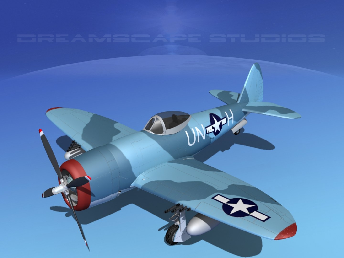 3d Thunderbolt Fighters Bomber Model