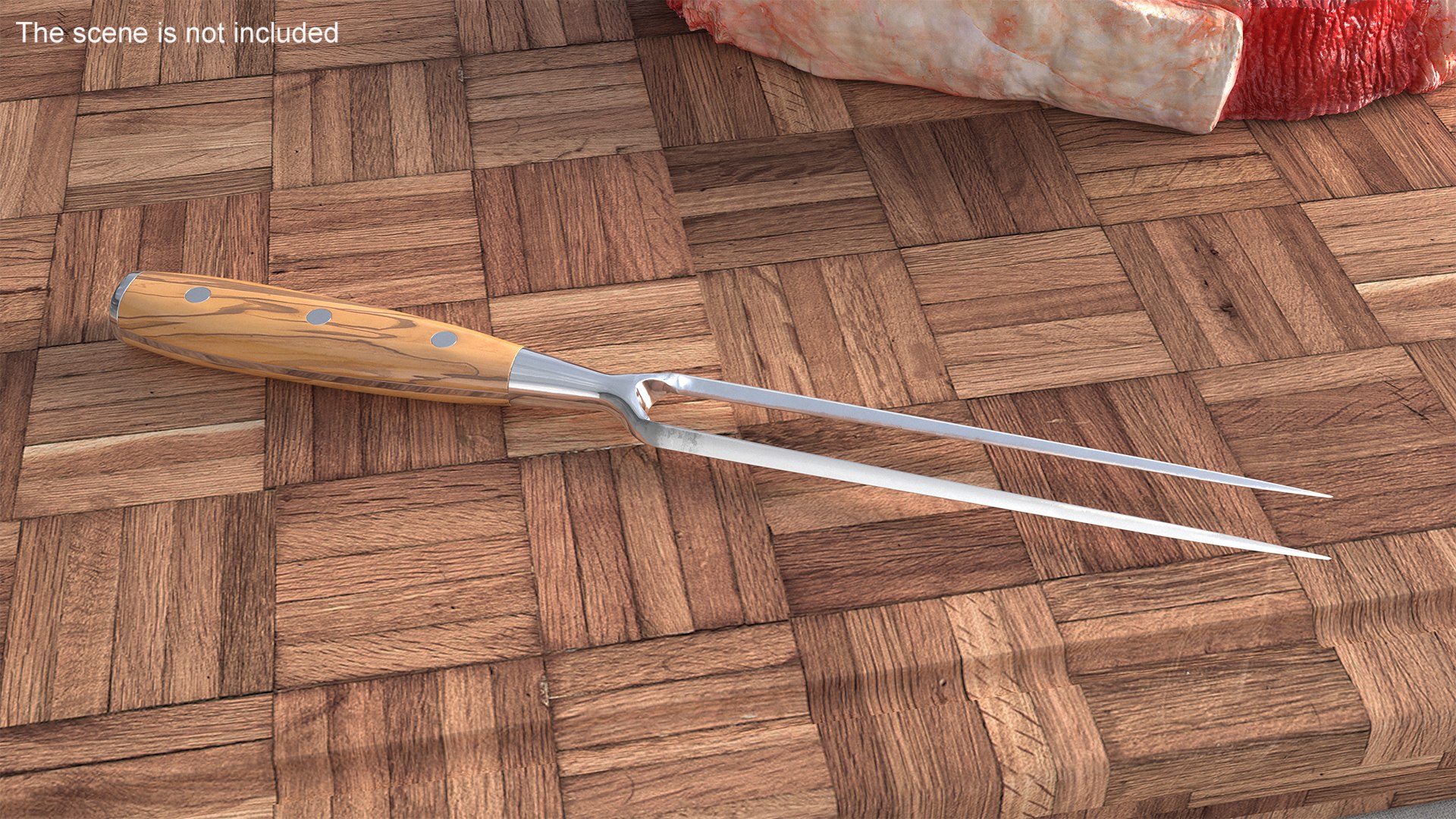 Carving Fork With Light-Colored Handle 3D Model - TurboSquid 2191701