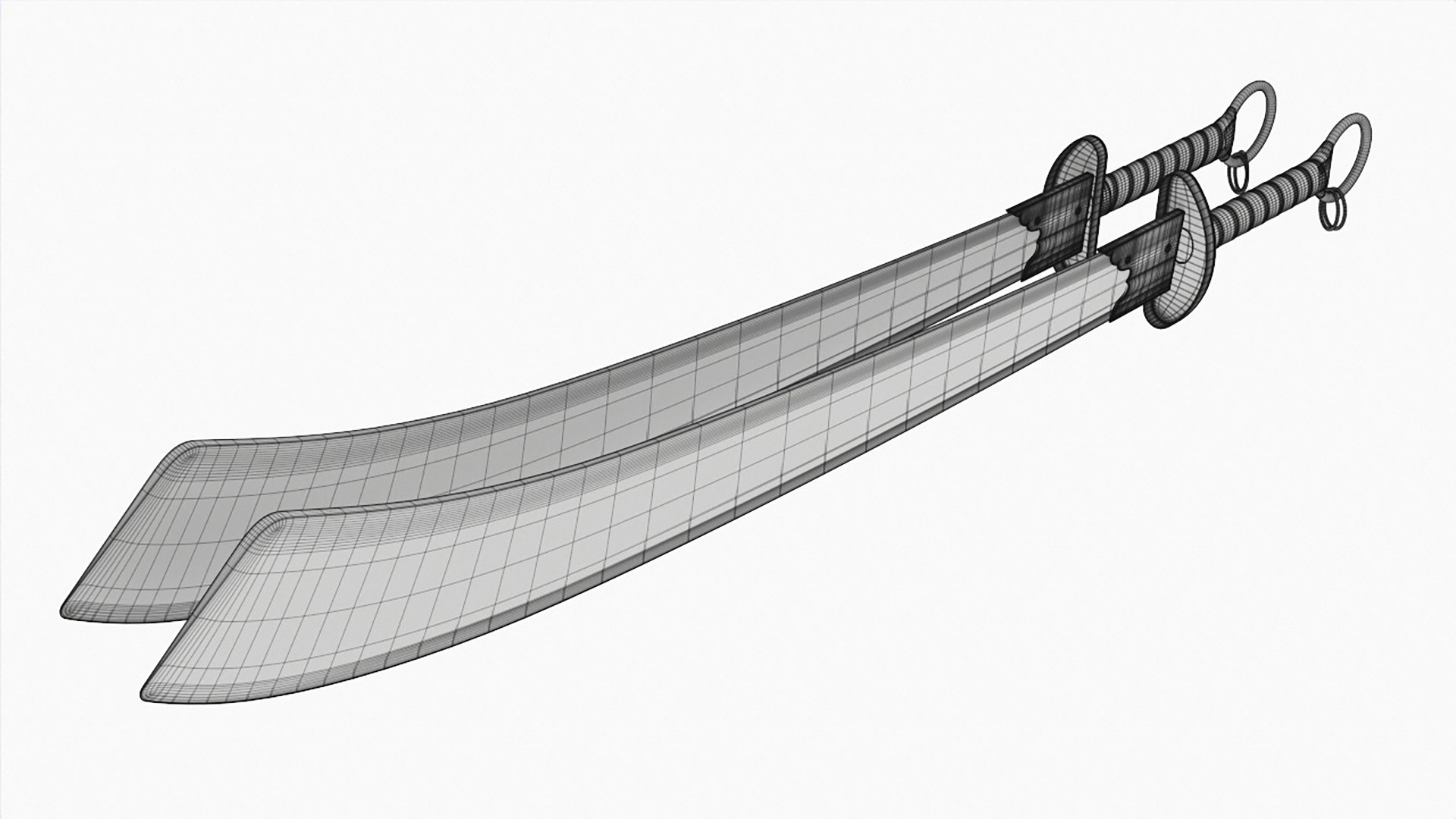 3D Double Wushu Broadswords - TurboSquid 1856729