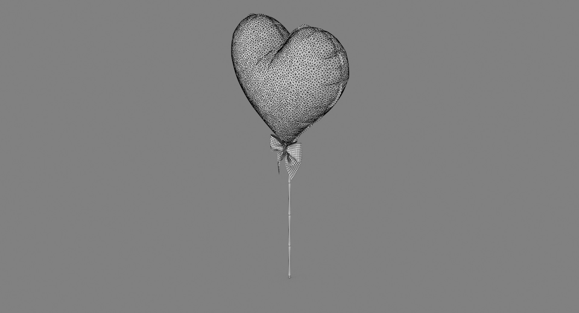 Realistic Balloon Heart 3d Model