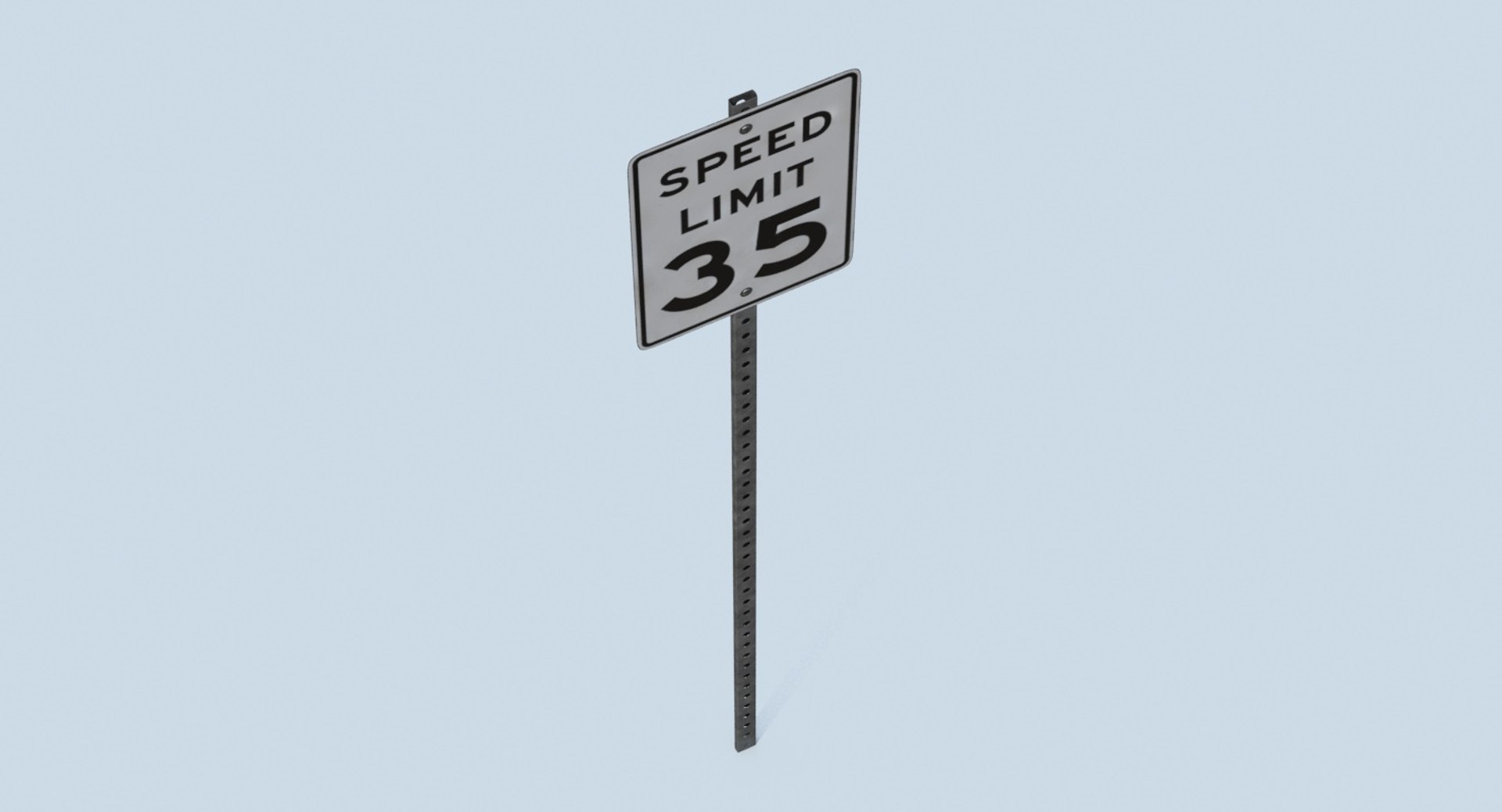 3d Speed Limit Sign 35