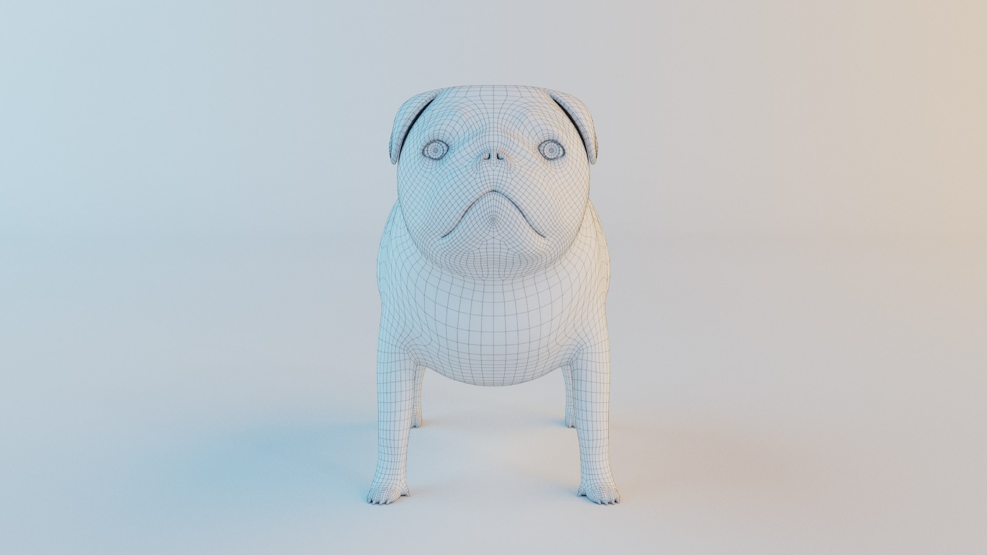 Stylized Fat Pug Dog 3D Model - TurboSquid 1341377