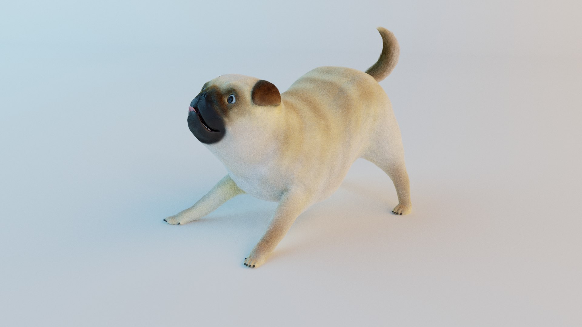 Stylized Fat Pug Dog 3D Model - TurboSquid 1341377