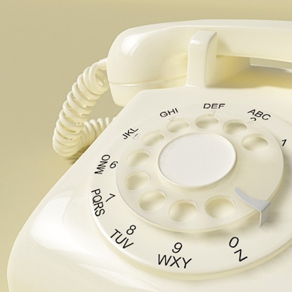 3d rotary telephone model